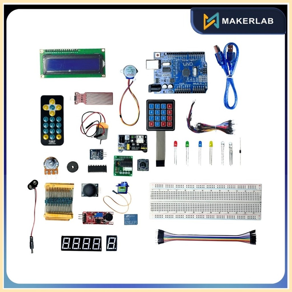 Makerlab Super Starter Kit for Uno R3 with PDF Projects and Code ...