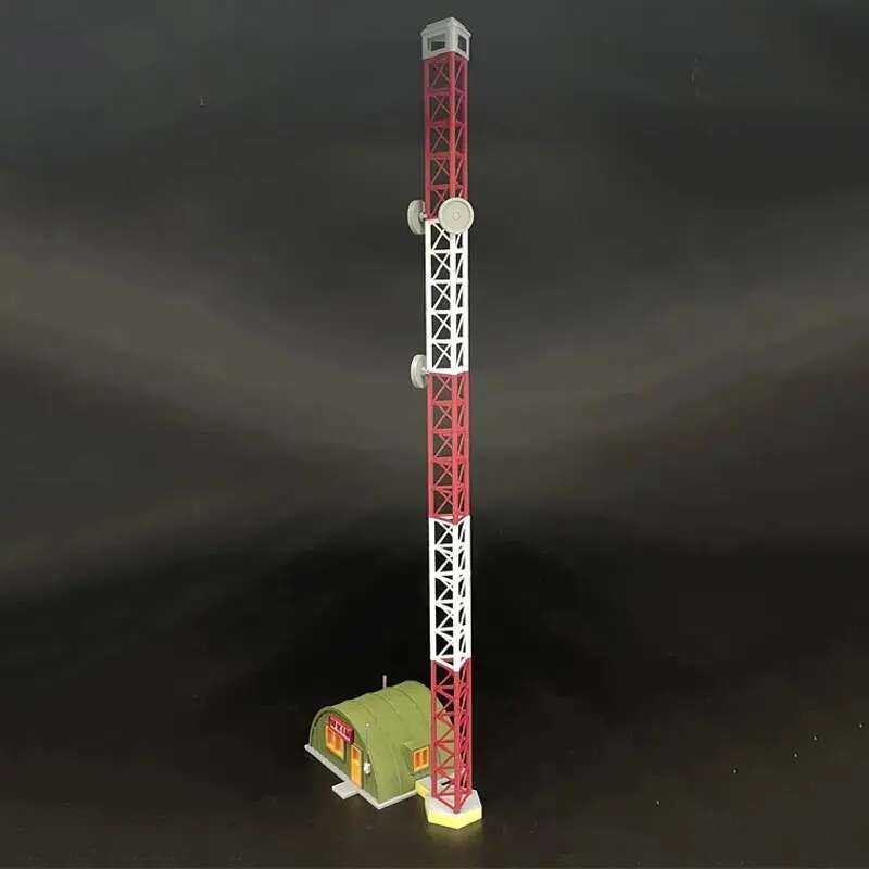 HO 1/87 Scale Broadcast Tower And Office Model Miniature Building Model ...