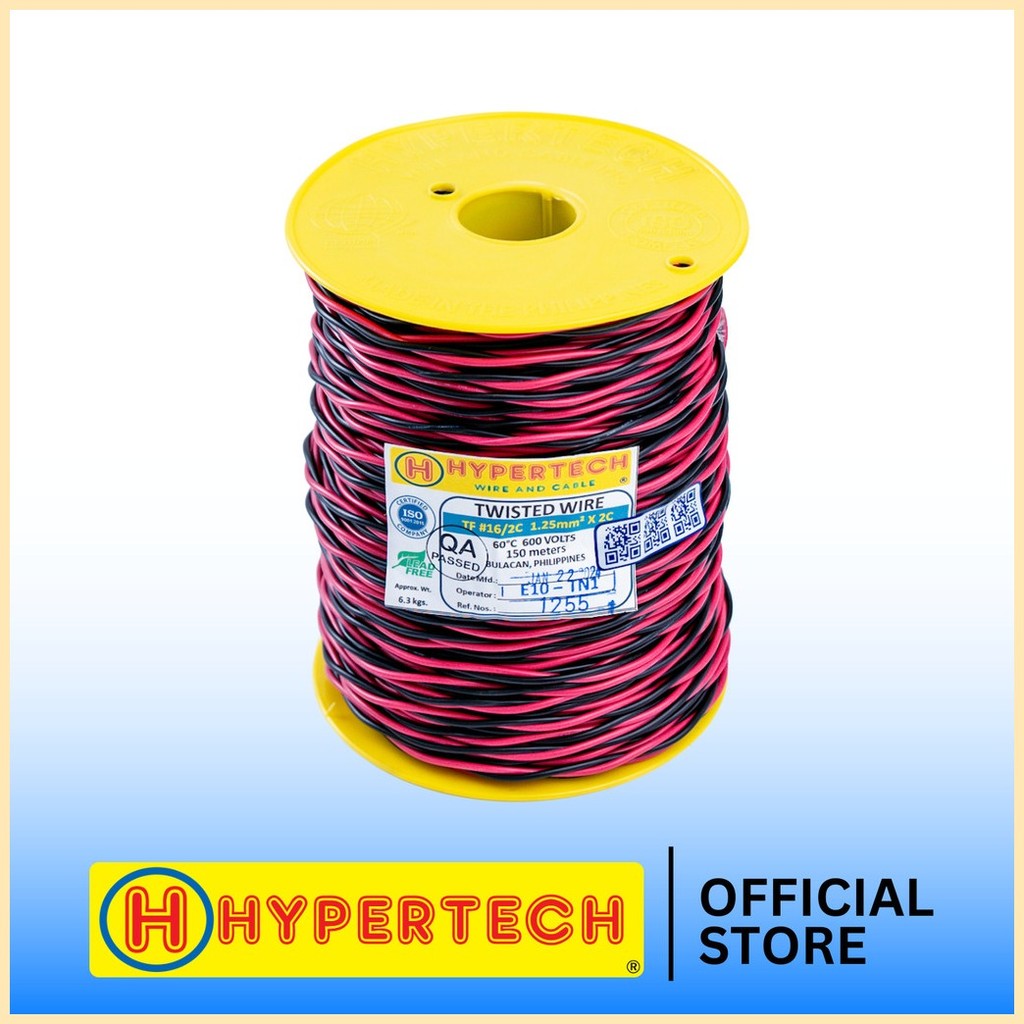 HYPERTECH TF Twisted Wire #16X2 - 10 Meters - Stranded - Pure Copper Electrical Wire Philippi ...