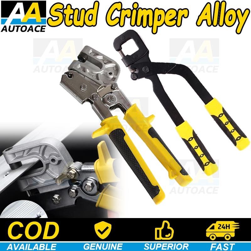 Handle Stud Crimper Alloy Light Steel Metal Studs Nailless Crimper for Fastening Metal Studs ...