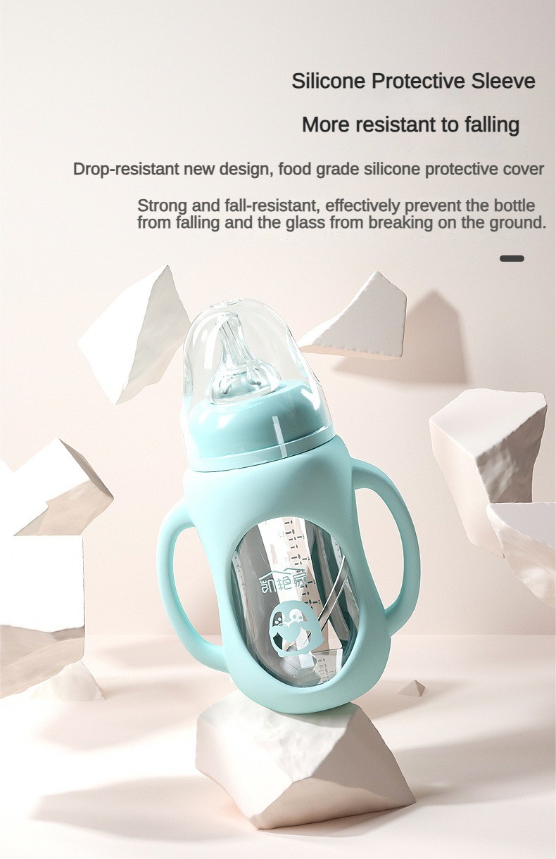 [ Buy 1 Get 1 Free ] Glass baby bottle, newborn baby bottle, water cup ...