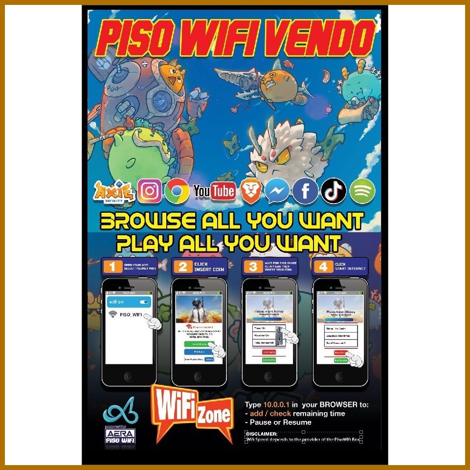 Piso Wifi Tarpaulin for Ado and LPB Software | Shopee Philippines