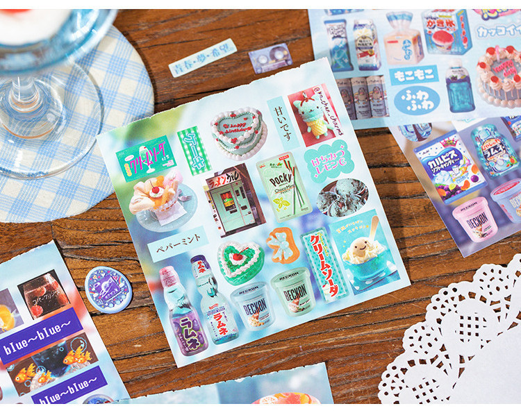 Japanese Vintage Sticker Book - Retro Sticker for Scrapbook Journal ...