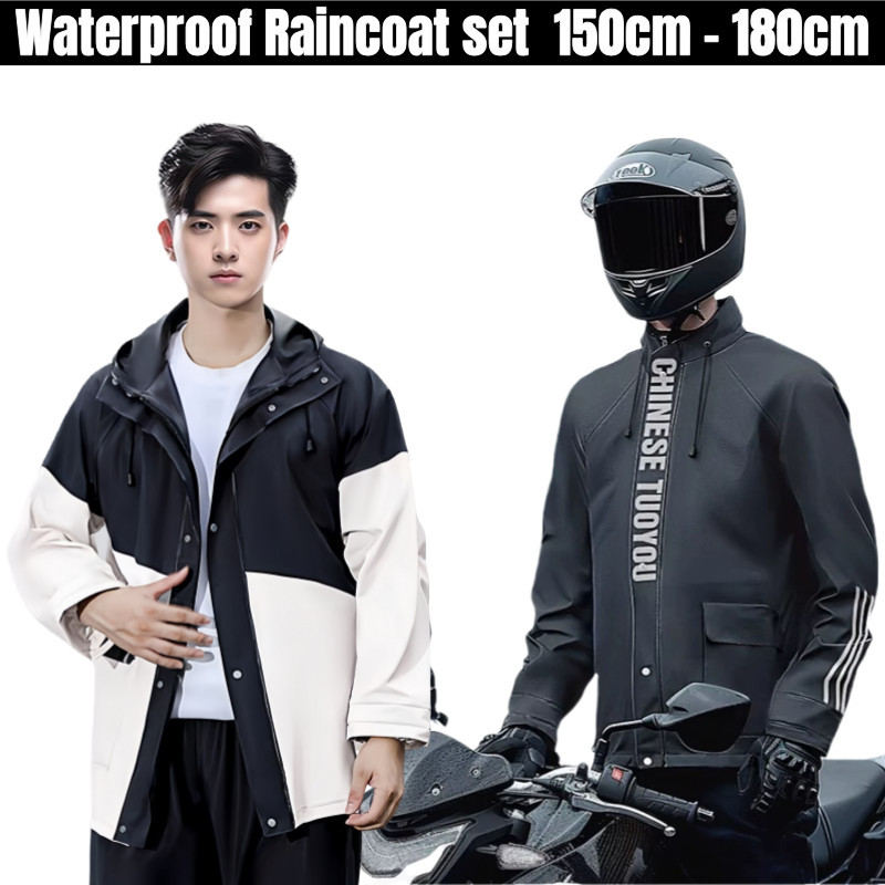 RainCoat kapote For Motorcycle Waterproof Outdoor Rainwear Jacket Pants ...