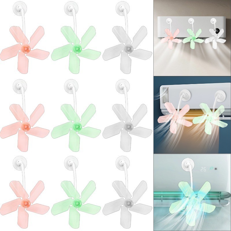 3Pcs Wall Mounted Conditioning Guide Fan - Air Conditioner Deflector ...