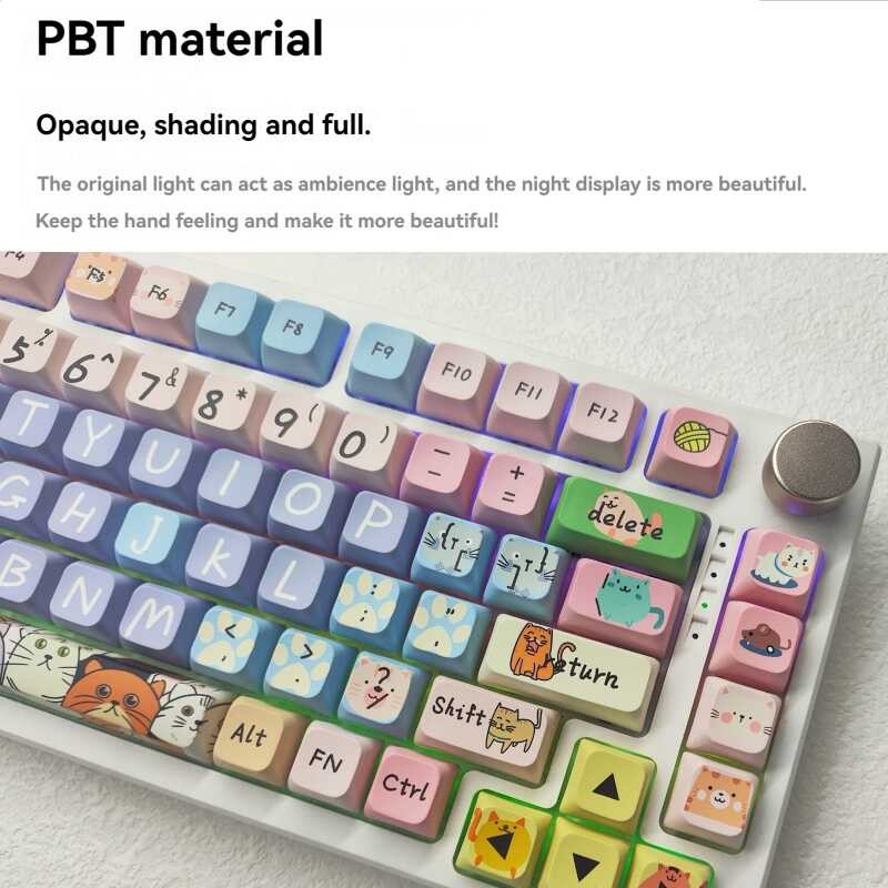 and Cat e Hangul Keycap Set Ball Cap PBT Dye-sublimation Russian ...