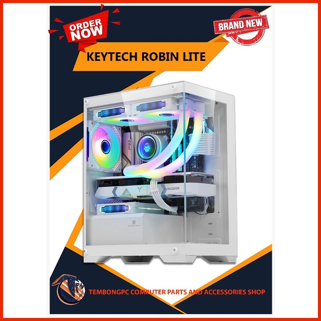 ۞ ☋ Keytech Robin Lite Matx Itx Gaming PC Case | Shopee Philippines