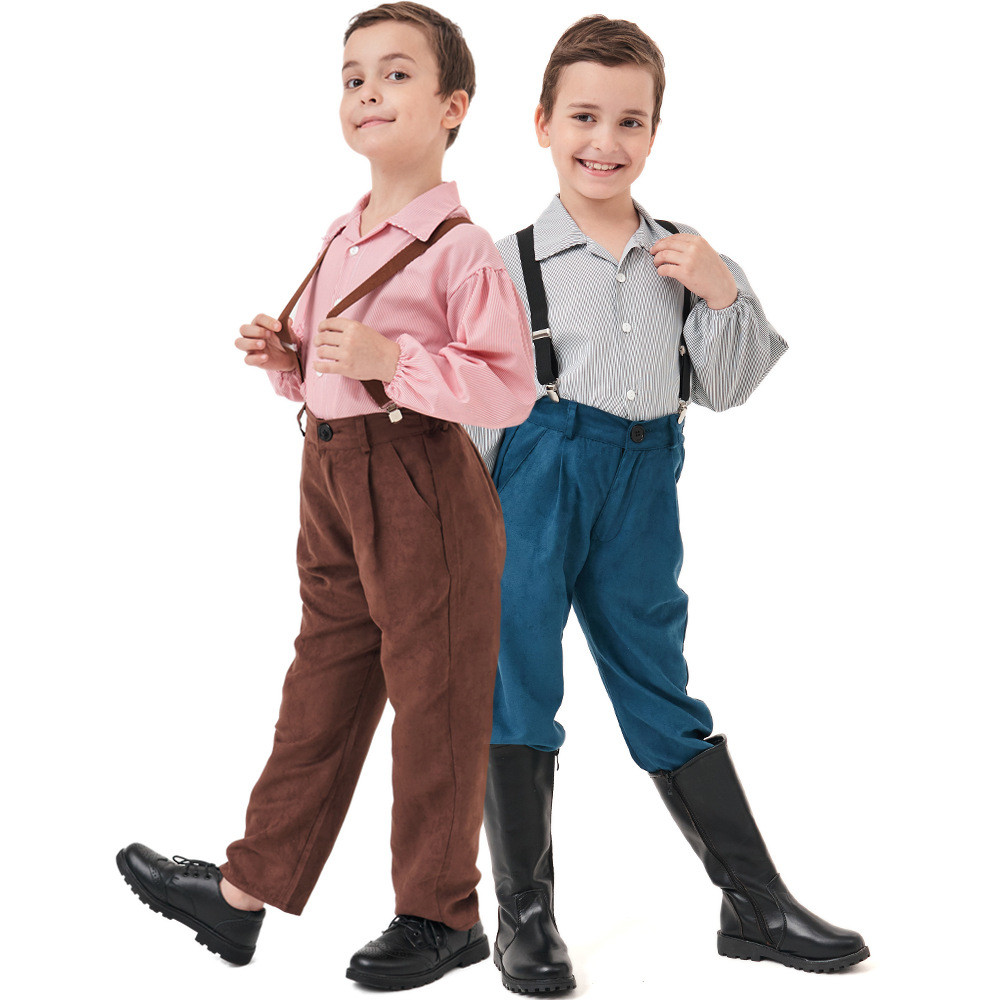 European and American Colonial Farm Boys Clothing New Alpine Brown ...