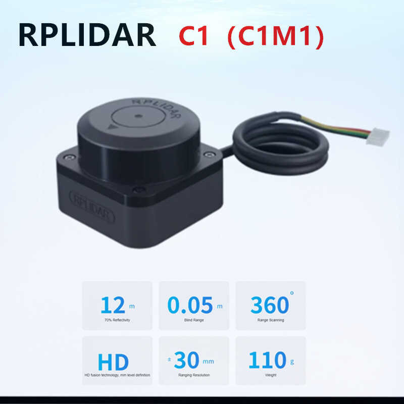 RPLIDAR SLAMTEC C1 (M1C1) TOF lidar sensor 12m 360 ° ROS1/ ROS2 for ...