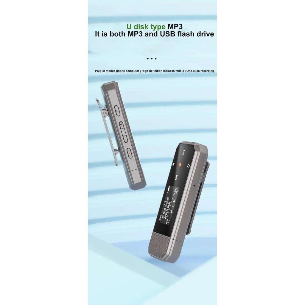 RUIZU X80 USB MP3 Player Mini 64GB Touch Key Bluetooth 5.3 Sports Clip ...