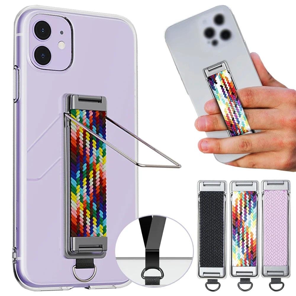 PortablePhone Finger Strap Grip - Braided Rope Mobile Phone Holder ...