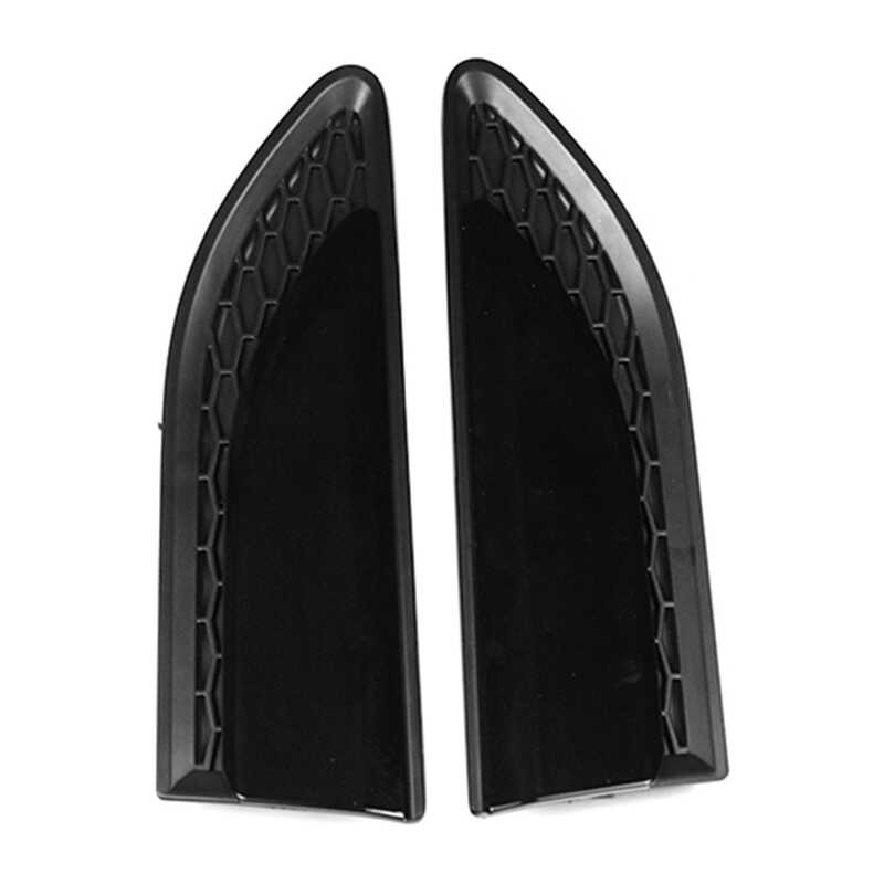 Car 1Pair Front Side Fender Grille Vent Duct Louver Gossy Black ABS For ...