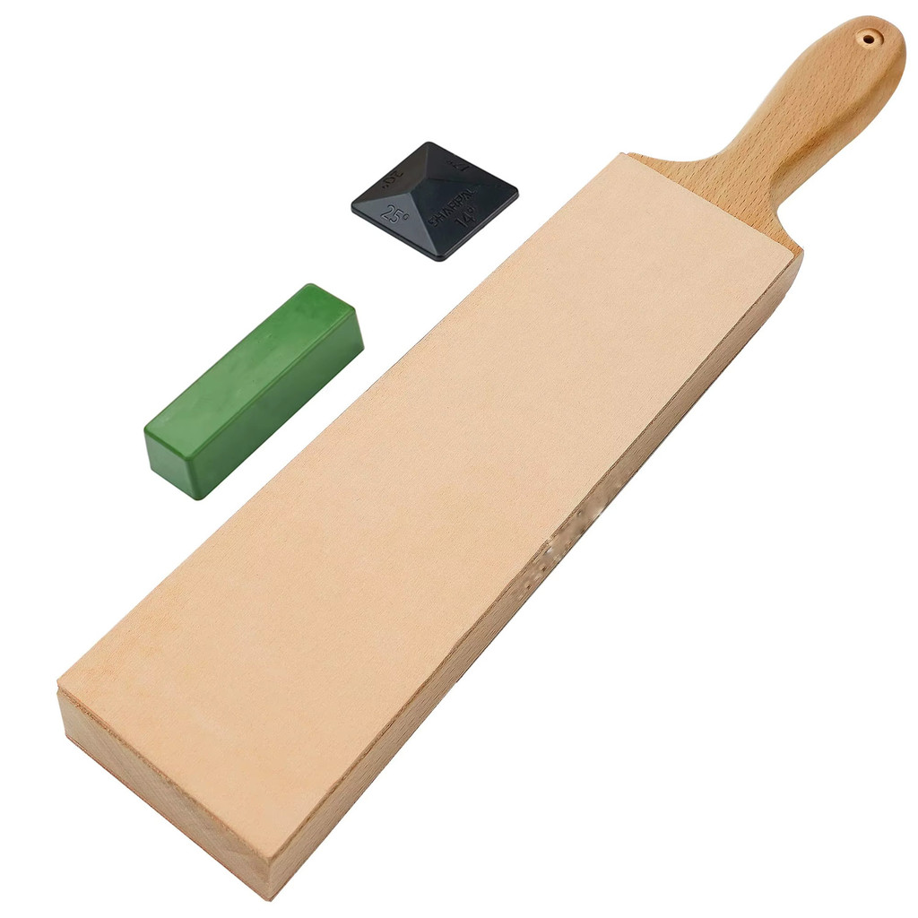 Wood Stropping Block Leather Kit Sening Kitchen Knife Sener With Smooth ...