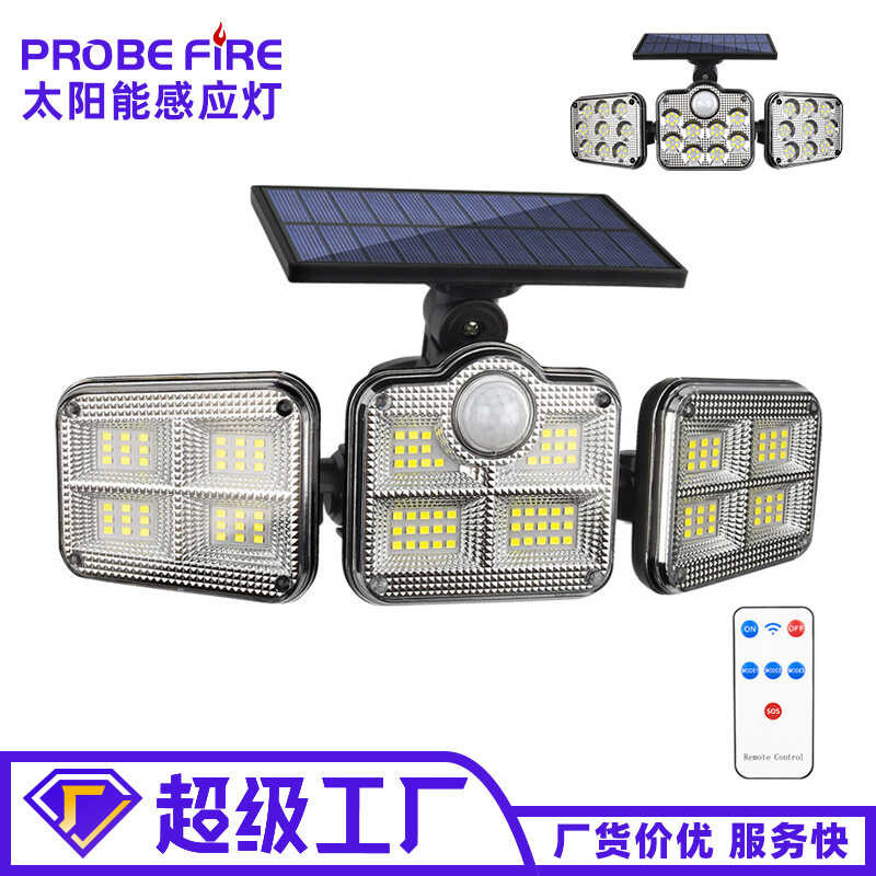 45D Bagong LED Solar Induction Lamp Sa Labas Kalsada Ng Liwanag Pader ...