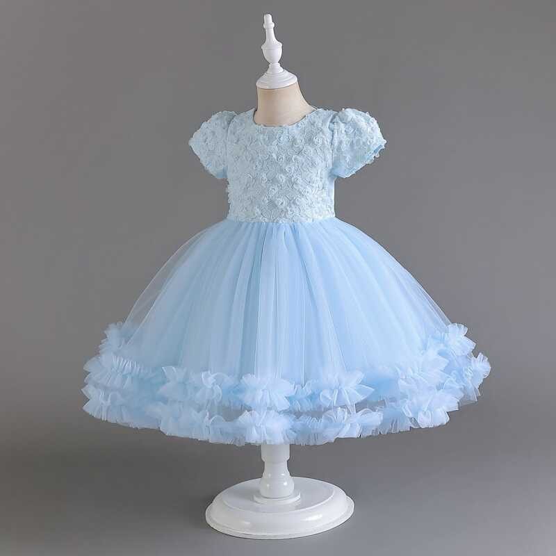 Mga Ng Bata Tatlong Dimensional Rose Bubble Sleeve Mesh Princess Puff ...