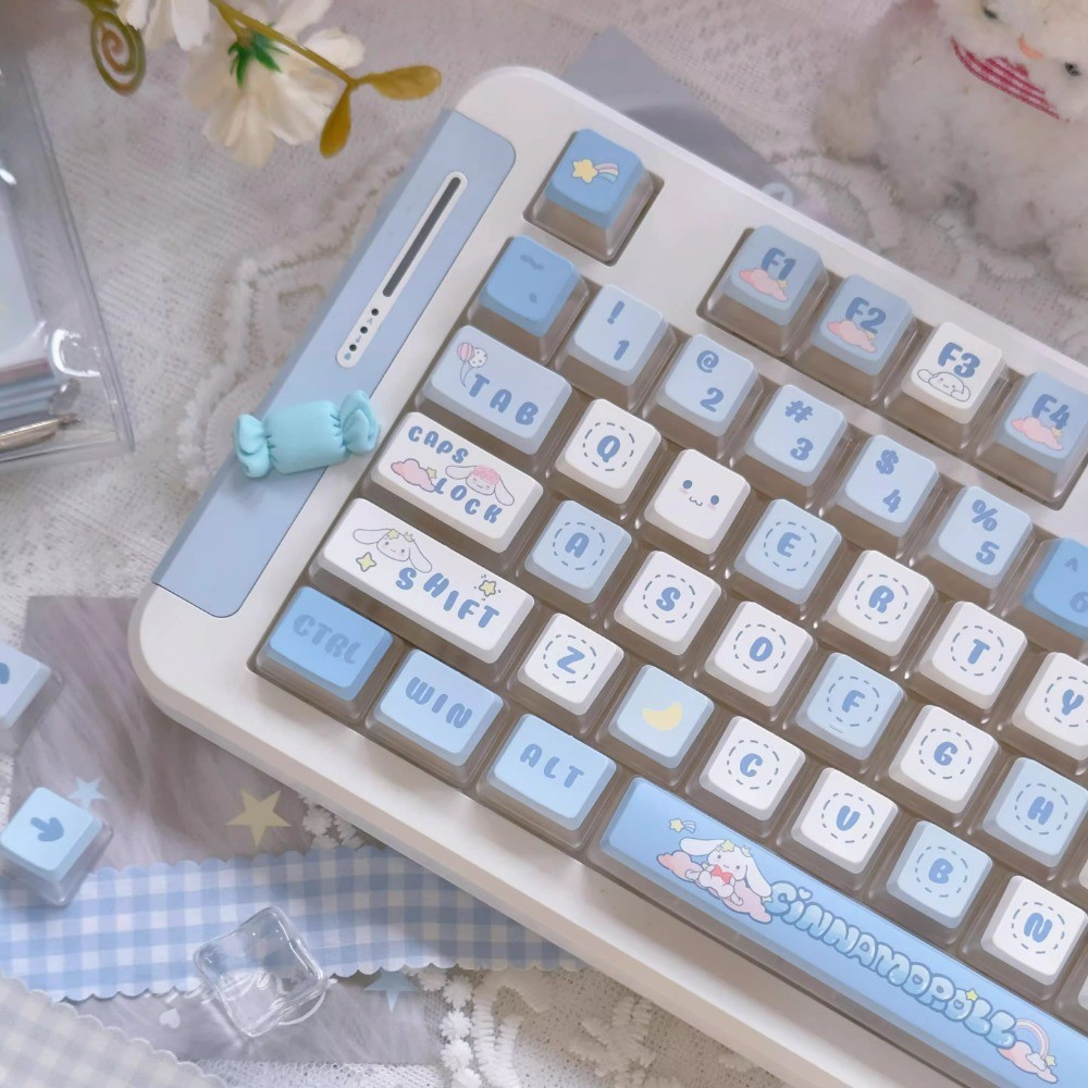 Cinnamoroll Keycap Cherry Profile PBT PC 108+ Keys Four-sided Light ...