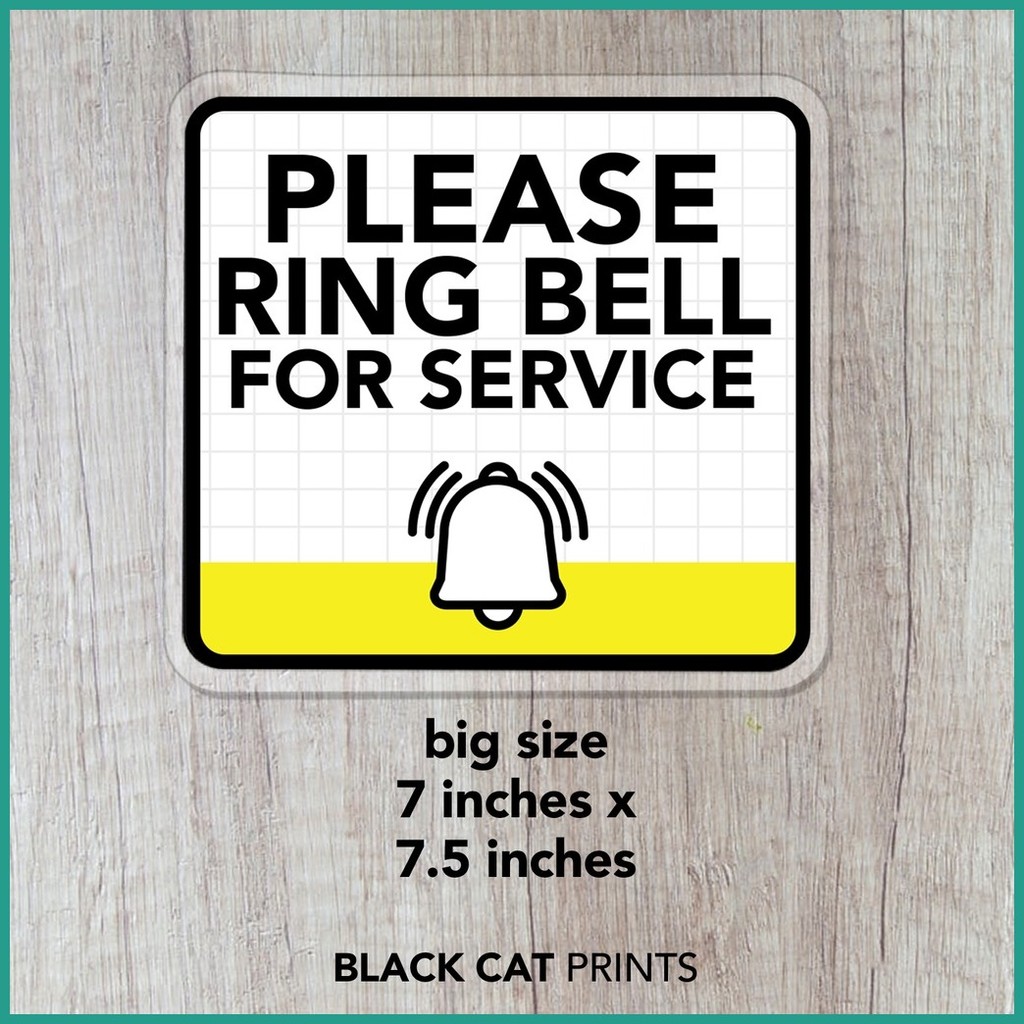 ♥️ Ring Bell for Service Sign | Laminated Signage | Sign Board | Shopee ...
