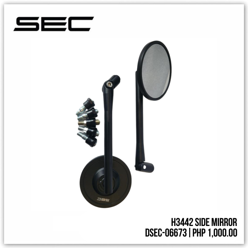 ☑️ SEC Side Mirror for Motorcycle H3442 (DSEC-06673) | Shopee Philippines