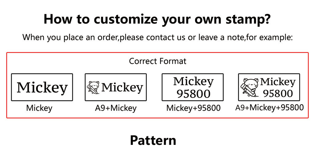 Personalized Name Stamp Ink Free Wood Grain Seal Waterproof Not Faded ...