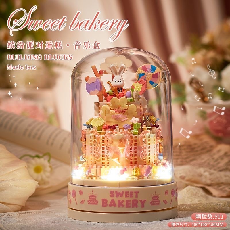 Flower Music Box Cherry Blossom Tree House Bricks Set Assembled Toys ...