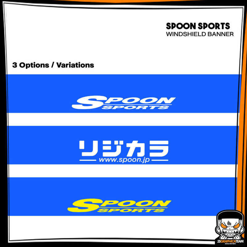 LY Spoon Windshield Banner Visor Decals Ingles At Hapon Para Sa Honda ...
