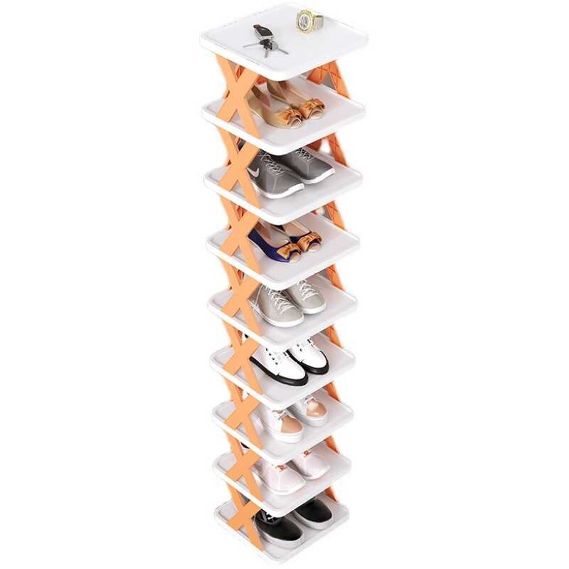Simple X-Shaped Rack, DIY Small Cabinet At Home Entrance, Multi-Layer ...