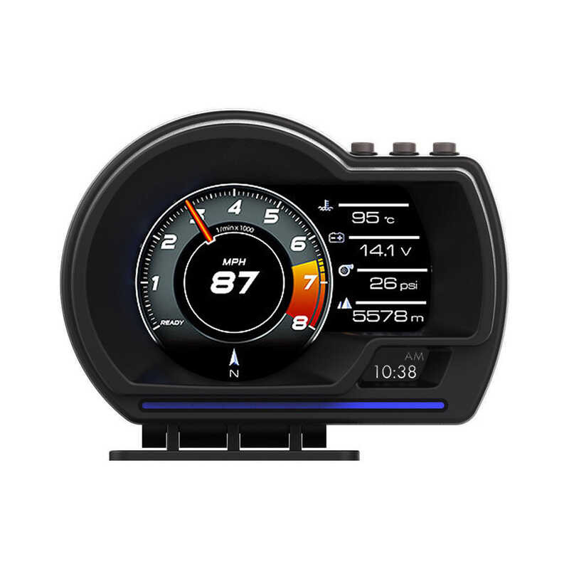 Head Obd2 Up Display HUD Smart Car Water & Oil Temp Turbo R Gauge ...