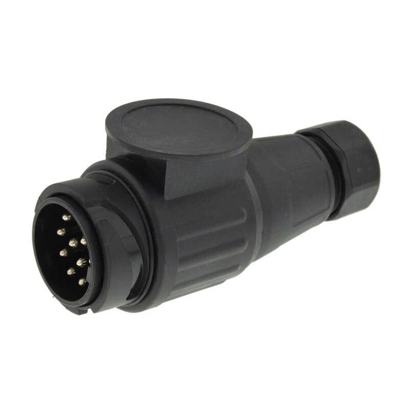 13 13Pin Pole Caravan Socket Light Converter Adapter Plug Trailer ...