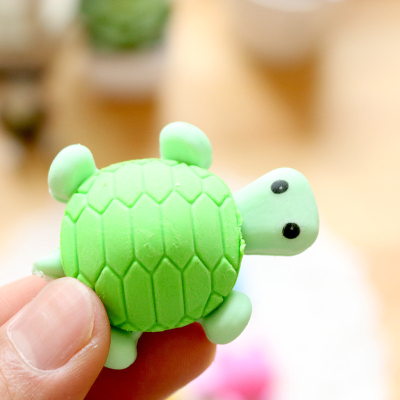 4pcs Creative Cartoon Big Turtle Student Eraser Student Stationery ...