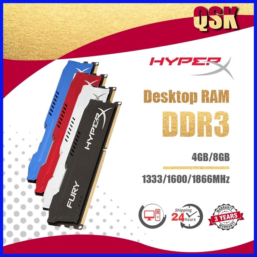 【Local 24H ship】 DDR3 4GB/8GB Kingston Hyperx Desktop RAM 1333/1600 ...