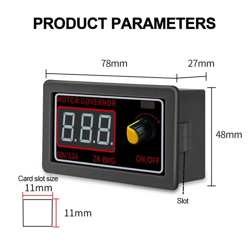 12V 24V 5-30V 5A DC Motor Controller PWM Adjustable Speed Digital ...