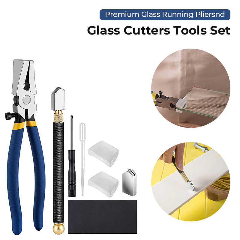 4A Kit 3 Stained Plies With Heavy Duty Glass Running Pliers Porcelain ...