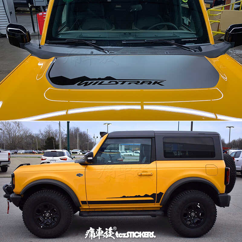 Sticker Car FOR Ford Bronco Wildtrak Engine Hood And Trunk Decoration ...