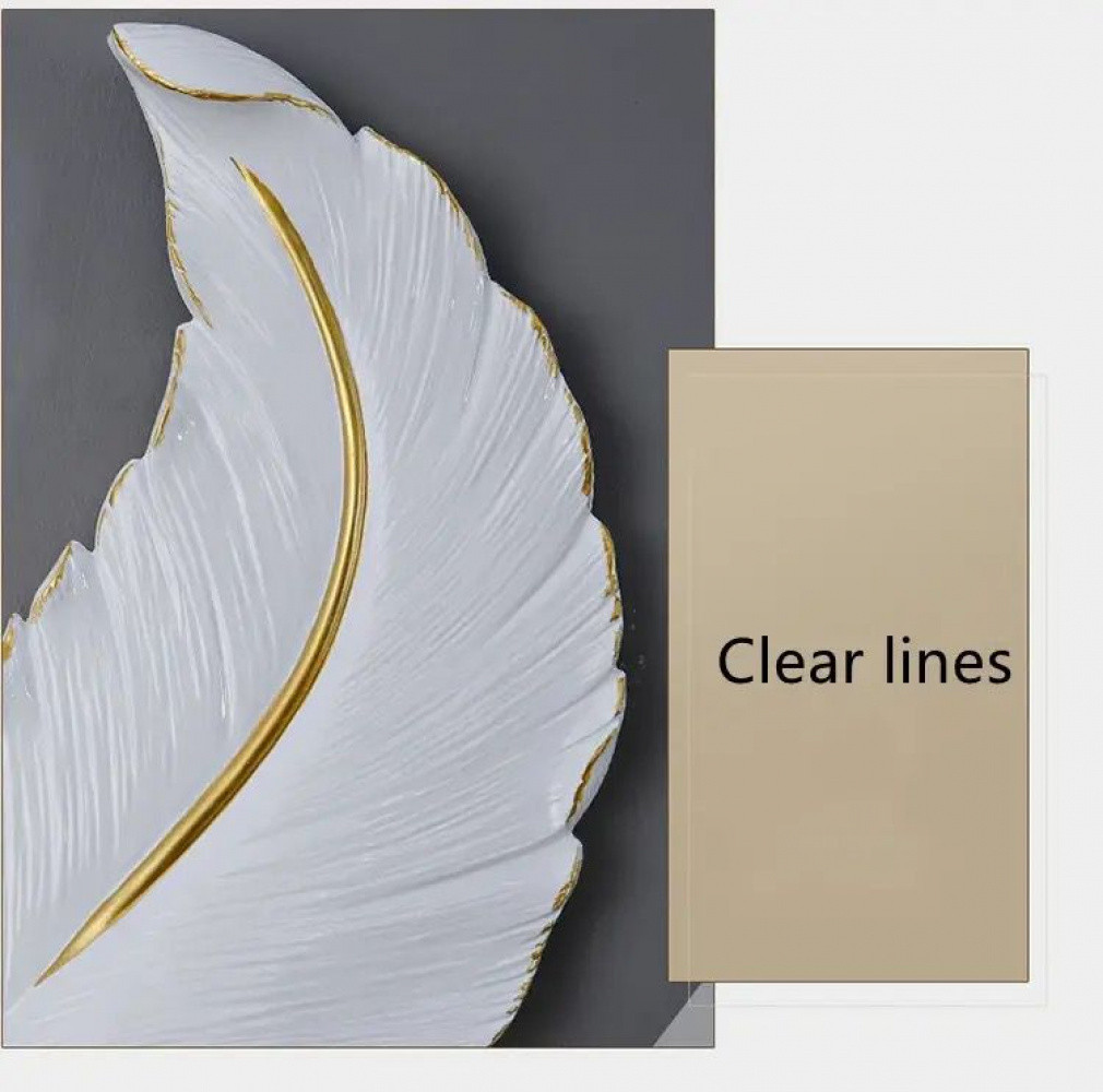 Nordic Background Wall Lights Creative Feather Wall Lamp Led Hallway ...