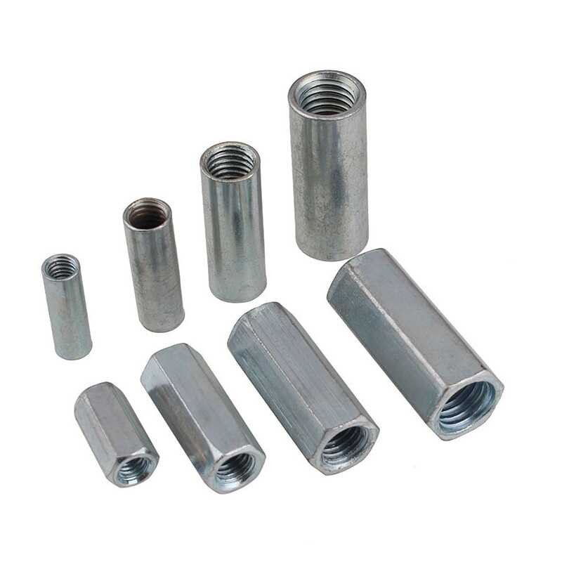 circular nut, extended Galvanized nut, cylindrical screw, butt joint ...