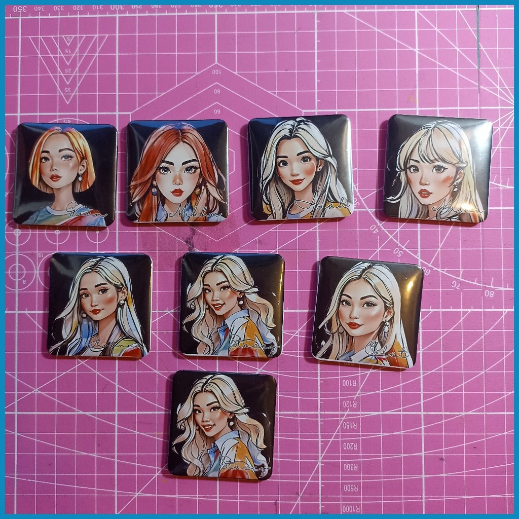 BINI MAKULAY Square Badge Ref Magnet 50mm | Shopee Philippines