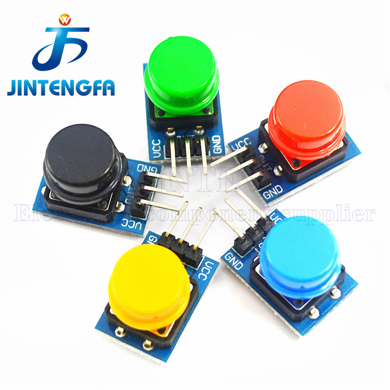 5pcs 12X12MM Big key module Big button module Light touch switch module with hat High level ...