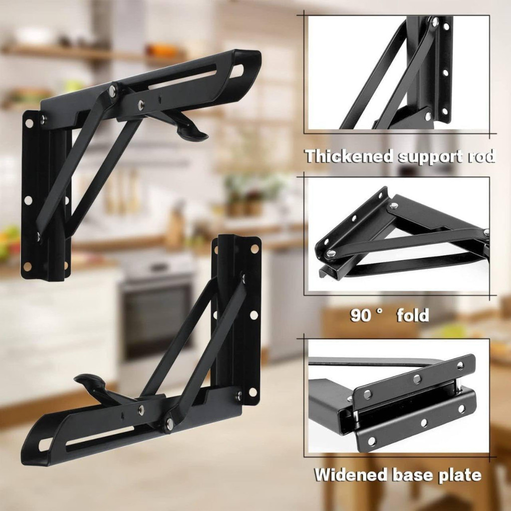 2PCS Triangle Folding Angle Bracket Heavy Support Adjustable Wall ...