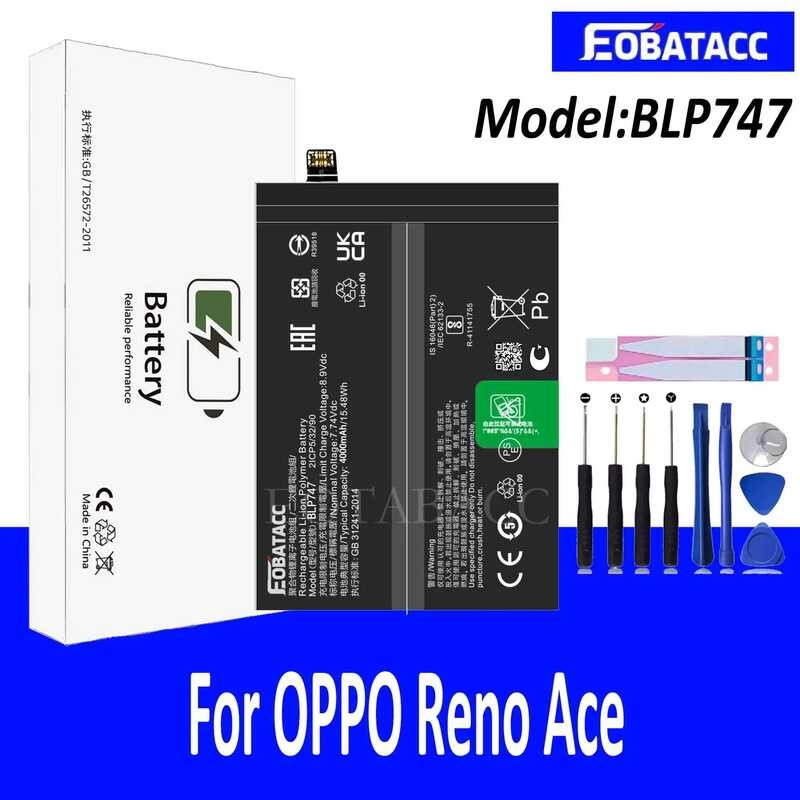 25 100% 4 EOTABACC New Original Battery Blp747 For Reno Ace +Tools 100% ...