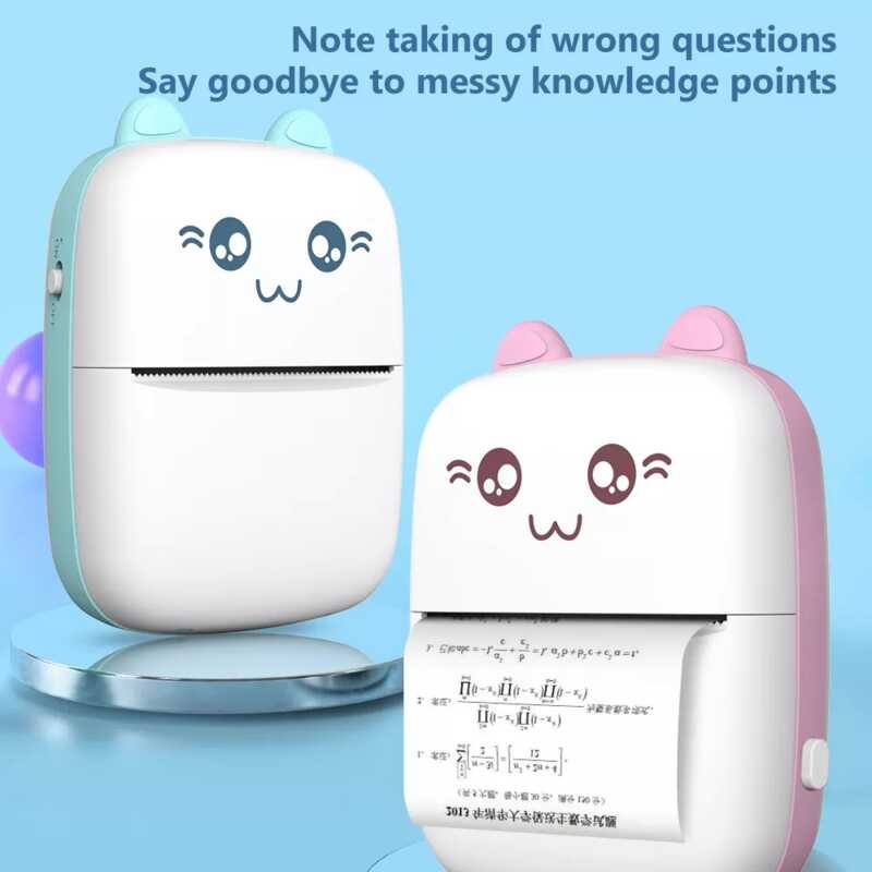 Mini HD Label Printer Thermal Portable Photo Printers Stickers Paper ...
