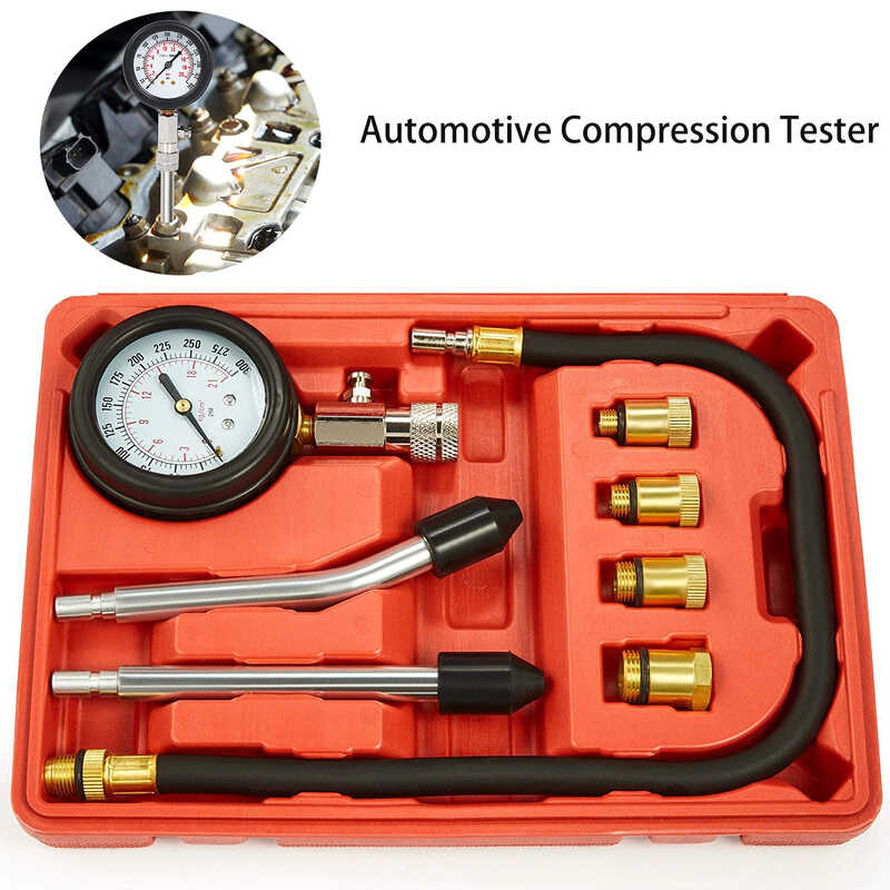 Compression Kit 0-300 PSI Petrol Gas Engine Cyder Pressure Gauge ...