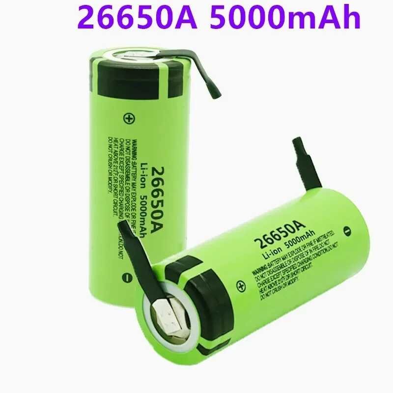100% 2 Ad Bagong Baterya Original Pour 26650A 3,7 V 5000Mah Haute ...