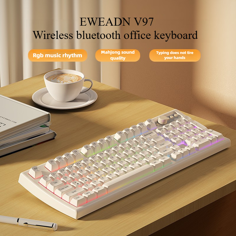【Local Delivery】【Not Mechanical Keyboard】EWEADN V97 Bluetooth/2.4G Dual ...