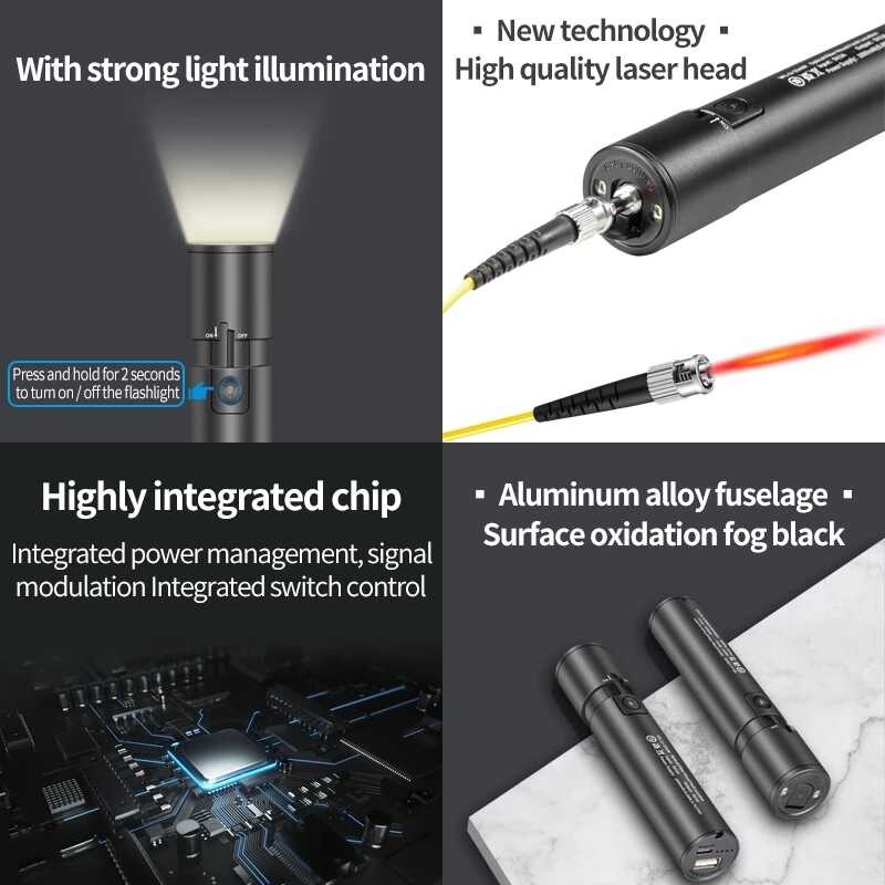 High NEW Quality Optical Laser Pen VFL Fiber Optic Light Source Visual ...