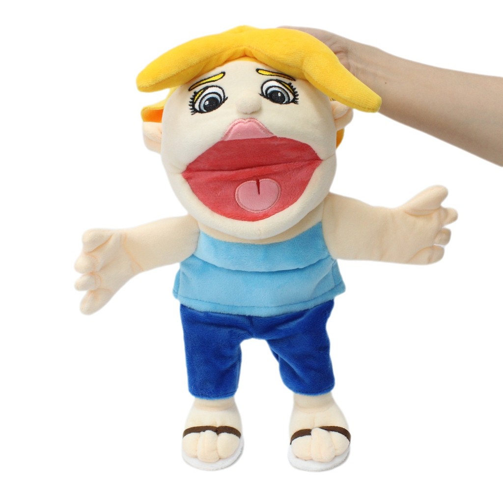 YF Jeffy Cartoon Plush Dolls Hand Puppet Baby Educational Toys Gift For ...