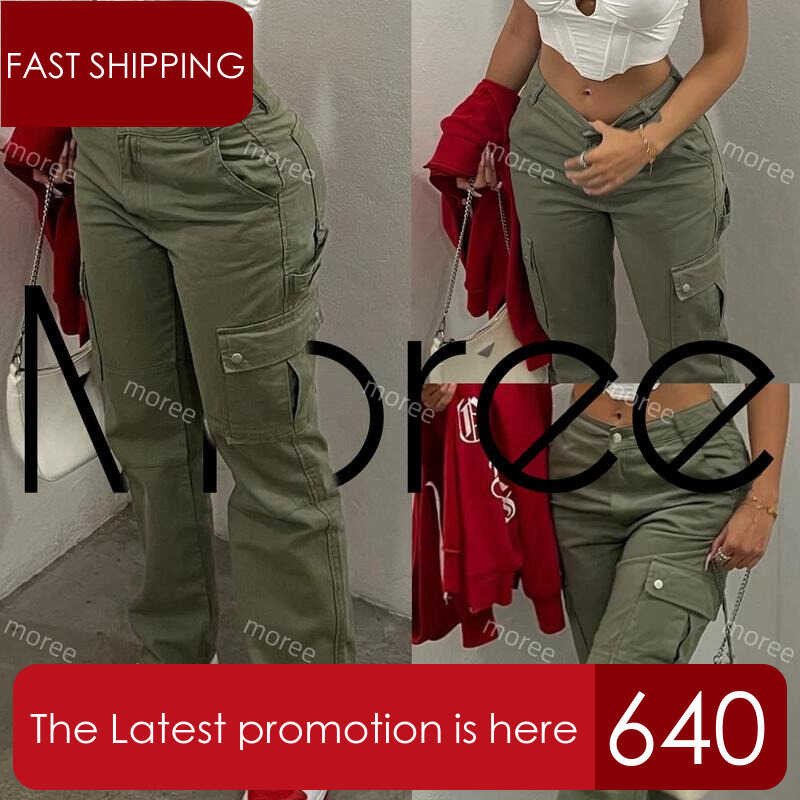 Moree Vintage Baggy Jeans Uninex 6 Pockets Wide Leg Cargo Pants Mataas ...