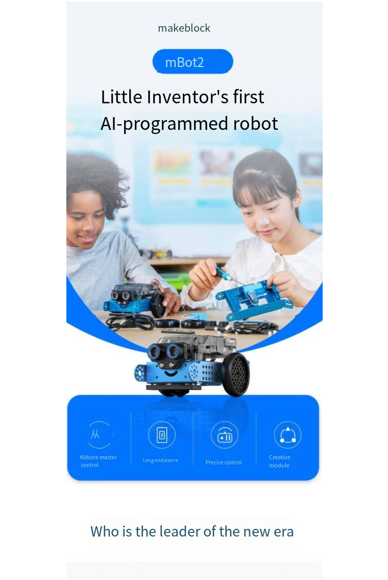 Makeblock mBot2 Children Programmable Intelligent Educational Robot Toy Car Python Educational ...