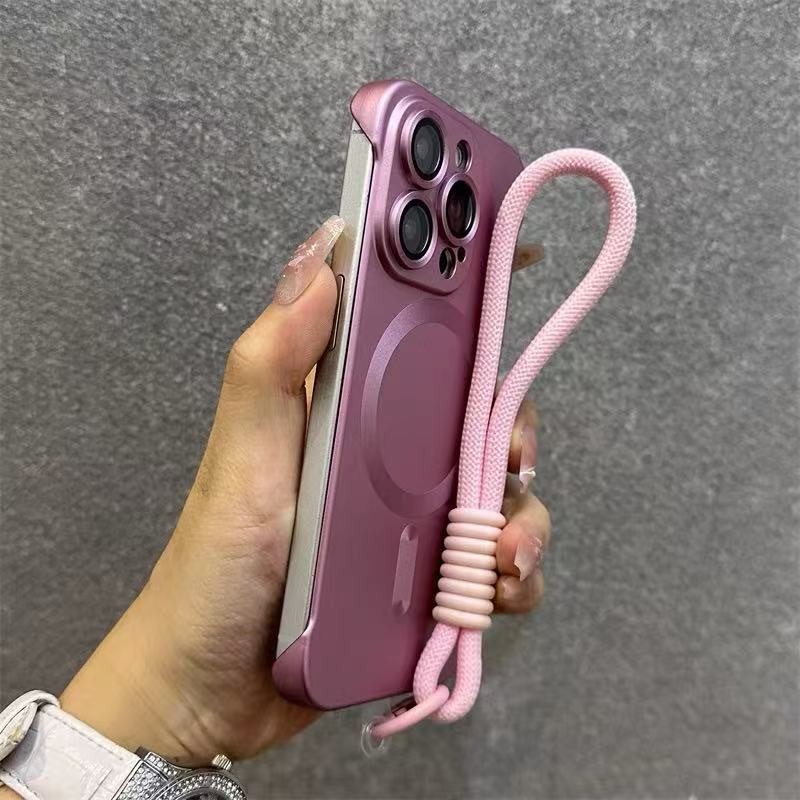 Luxury Frosted Metal Magnetic Bezel-less with Bracelet Phone Case for ...