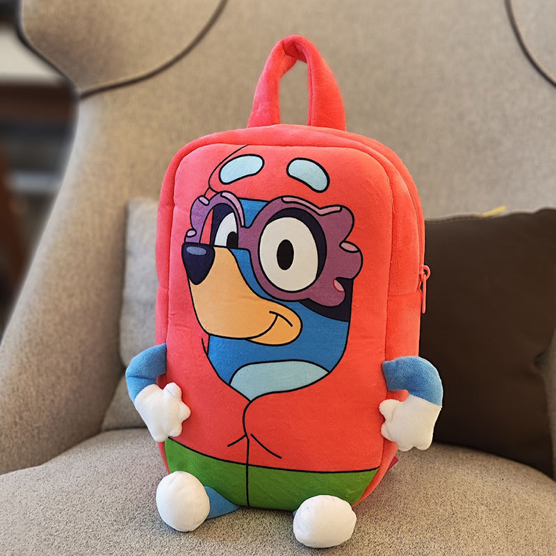 Bingo y Bluey Plush Backpack Family Cosplay Kindergarten Cartoon School ...