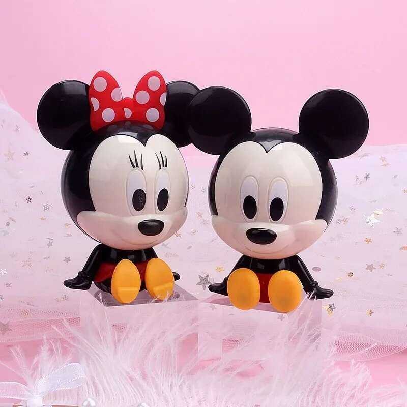 2Pcs/Lot Miniso Minnie Figurine Sit Design Mouse PVC Doll Collectible ...
